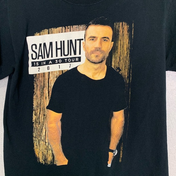 Sam Hunt | Tops | Sam Hunt Black Graphic 5 In A 3 Concert Tshirt | Poshmark